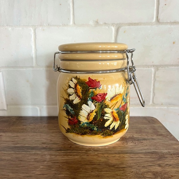 Vintage | Kitchen | Vintage Handpainted Made In Japan Canister Artist ...